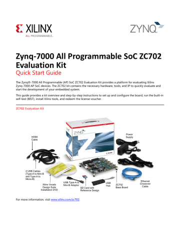 Xilinx Zynq-7000 ZC702 Quick start manual | Manualzz