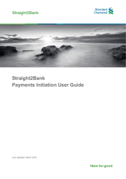 Standard Chartered Straight2Bank - User Guide