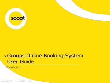 Scoot Groups Online Booking System User Guide | Manualzz