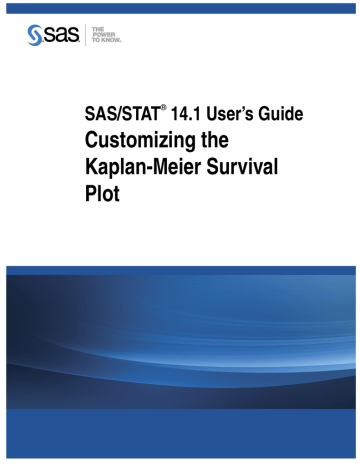 SAS/STAT software 14.1 User Guide - Kaplan-Meier Survival Plot | Manualzz