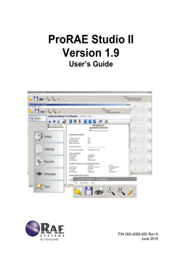 Honeywell ProRAE Studio II - Manual, Quick start Guide