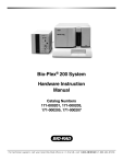 Bio-Rad Bio-Plex 200 System 200 Hardware Instruction Manual | Manualzz