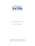 SoftPro ProForm Select 4.0 User Guide | Manualzz