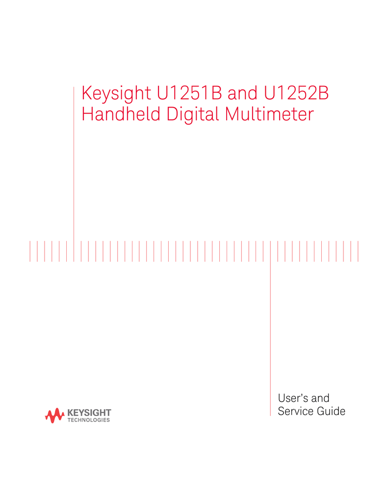 Keysight U1251B and U1252B Handheld Digital Multimeter | Manualzz