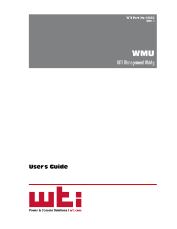 WTI Management Utility WMU User's Guide | Manualzz