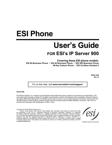 ESI Phone Guide | Manualzz