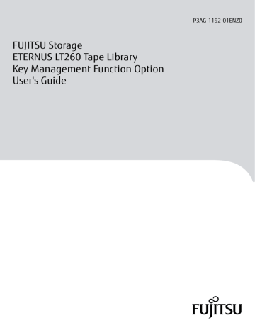 FUJITSU Storage ETERNUS LT260 Tape Library Key Management Function ...