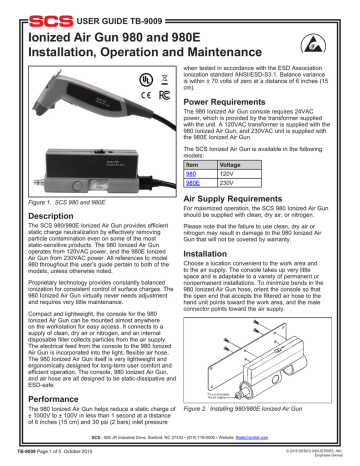 SCS 980 User guide | Manualzz