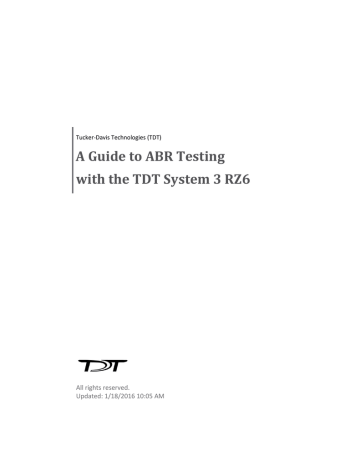 ABR Testing System 3 RZ6 User Guide | Manualzz