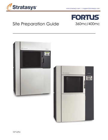Stratasys FORTUS 360mc/400mc Site Preparation Guide | Manualzz