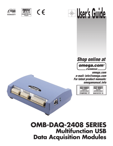 Omega OMB-DAQ-2408 Series Owner Manual | Manualzz