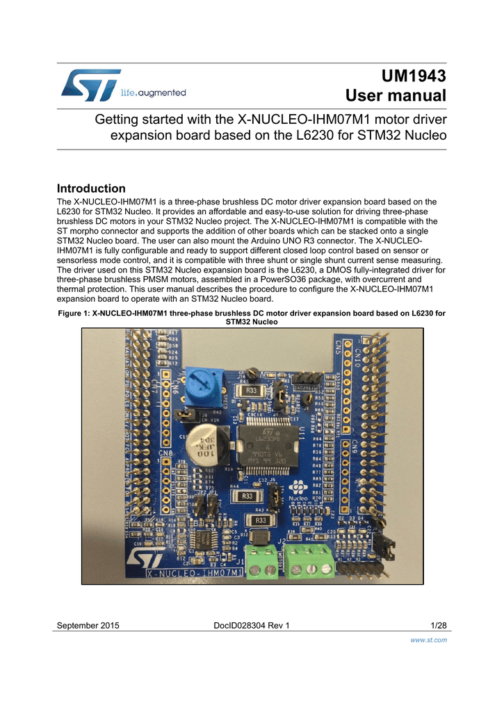 ST X-NUCLEO-IHM07M1 User manual | Manualzz