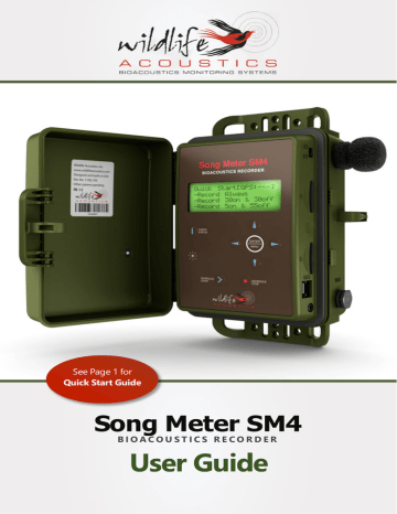 Song Meter SM4 User Guide | Manualzz