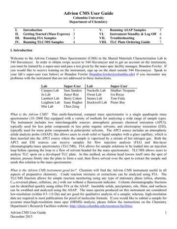 Advion CMS User Guide | Manualzz