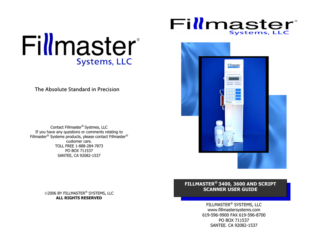 Fillmaster Dispenser Guide | Manualzz