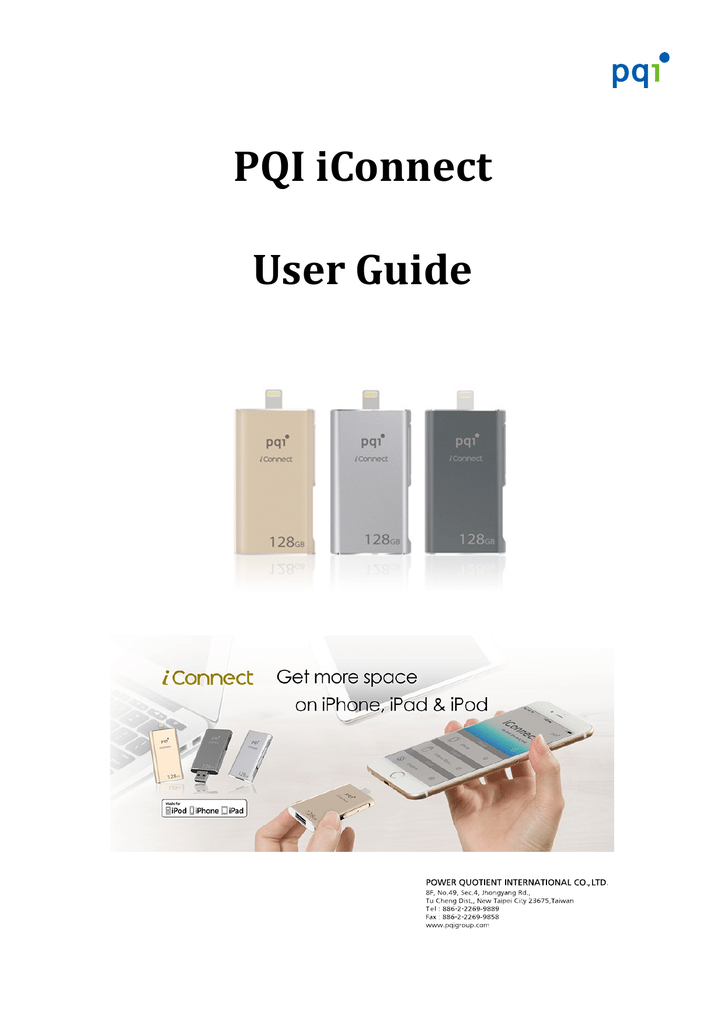 PQI iConnect User Guide | Manualzz