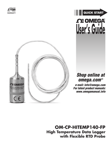 Omega OM-CP-HITEMP140-FP Owner Manual | Manualzz