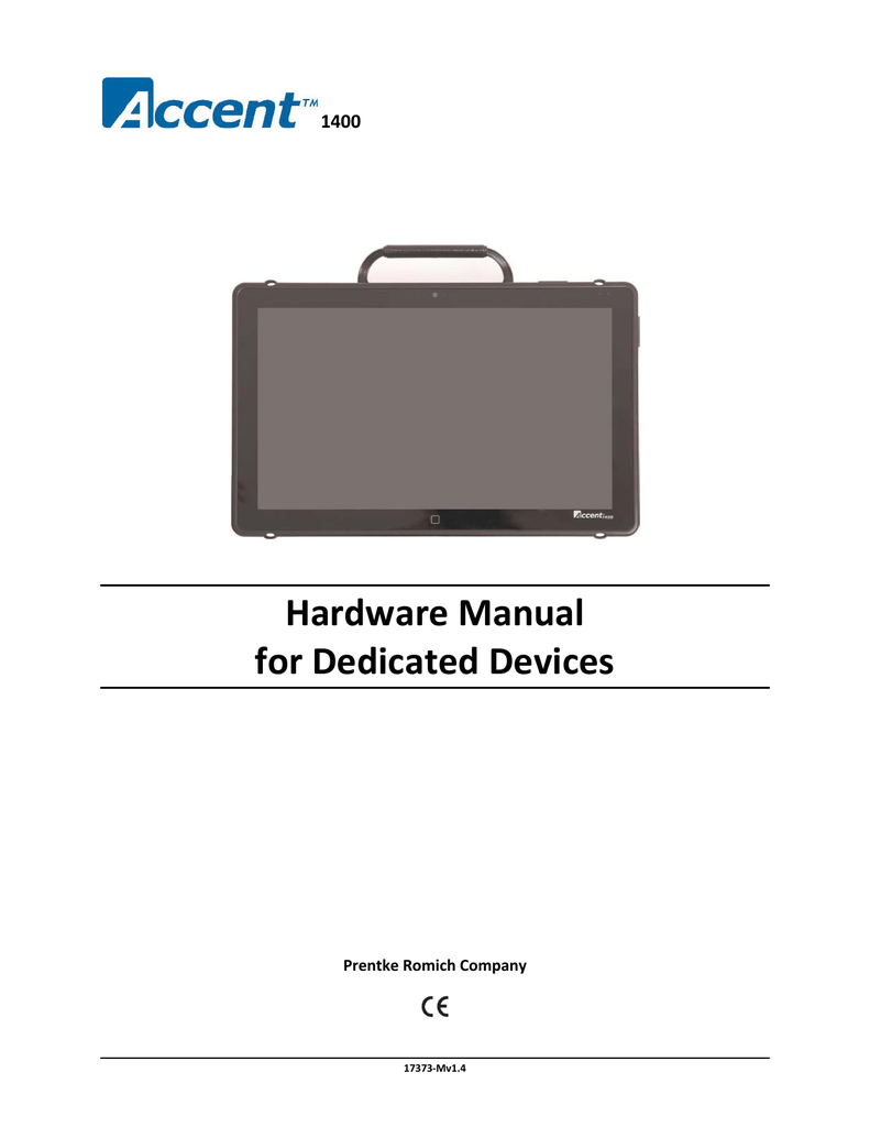 Accent 1400 Hardware manual | Manualzz