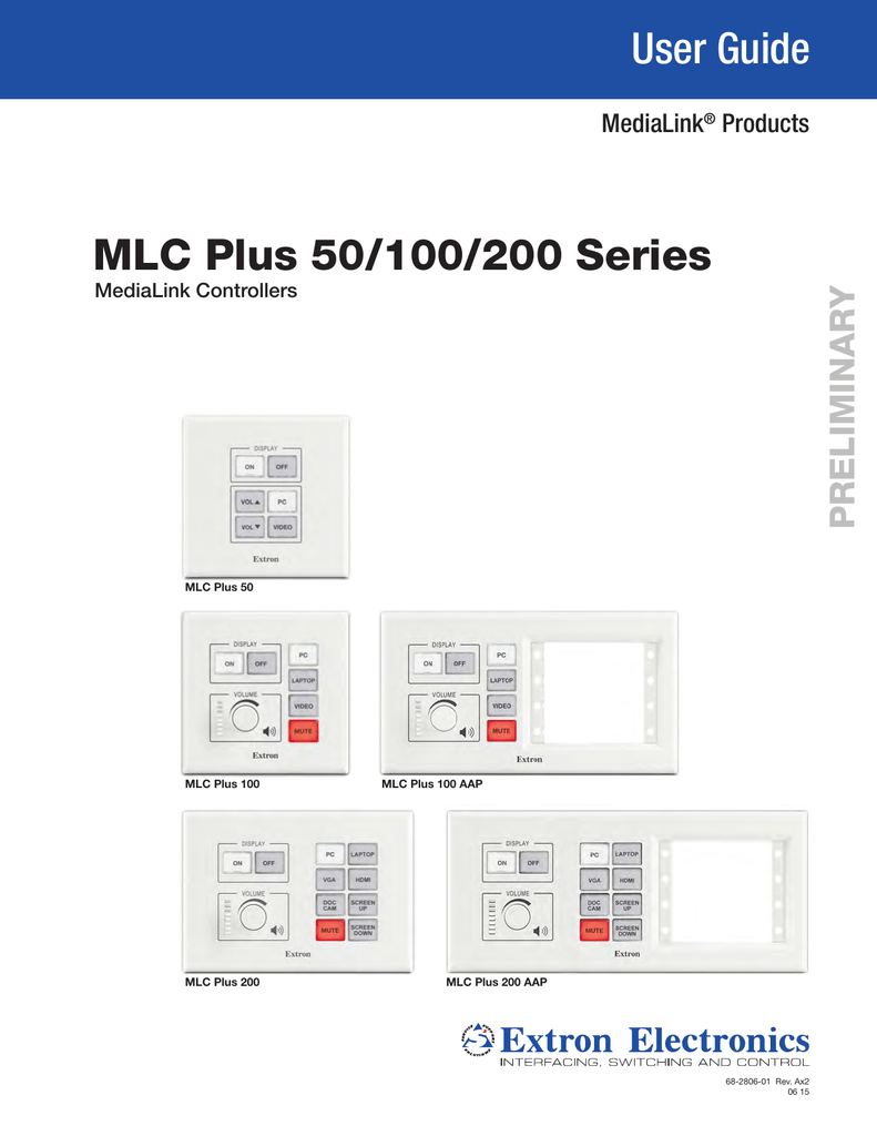 MLC Plus 50 100 200 Series User Guide Manualzz mlc-plus-50-100-200-series-user-guide-manualzz