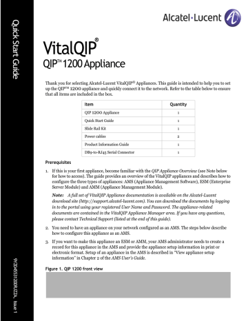 Appliance QIP 1200 Quick Start Guide | Manualzz
