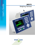 METTLER TOLEDO IND570 Weighing Terminal User's Guide | Manualzz
