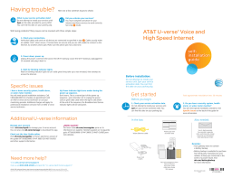 AT&T Wi-Fi Gateway - installation Guide, User Guide, User manual