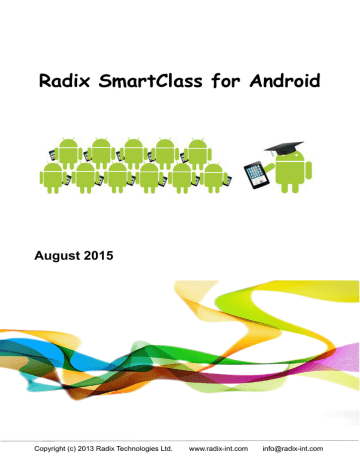 Radix SmartClass for Android User Guide | Manualzz