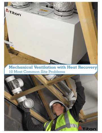 Mechanical Ventilation with Heat Recovery Installation Guide | Manualzz