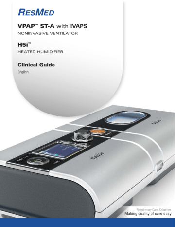 ResMed S9 VPAP ST-A & H5i Clinical Guide | Manualzz