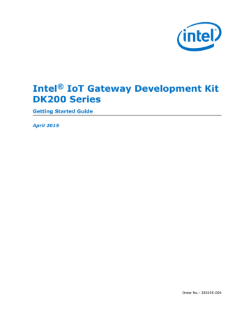 Intel DK200 Series Getting Started Manual | Manualzz