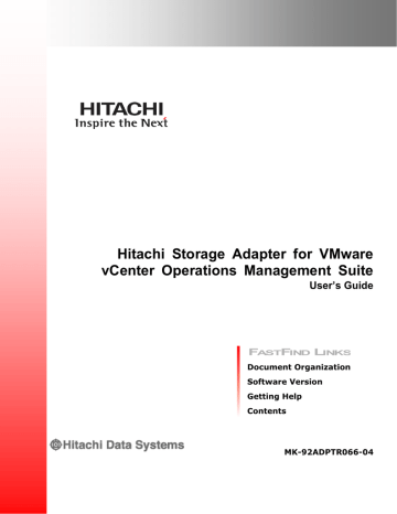Hitachi Storage Adapter User's Guide | Manualzz