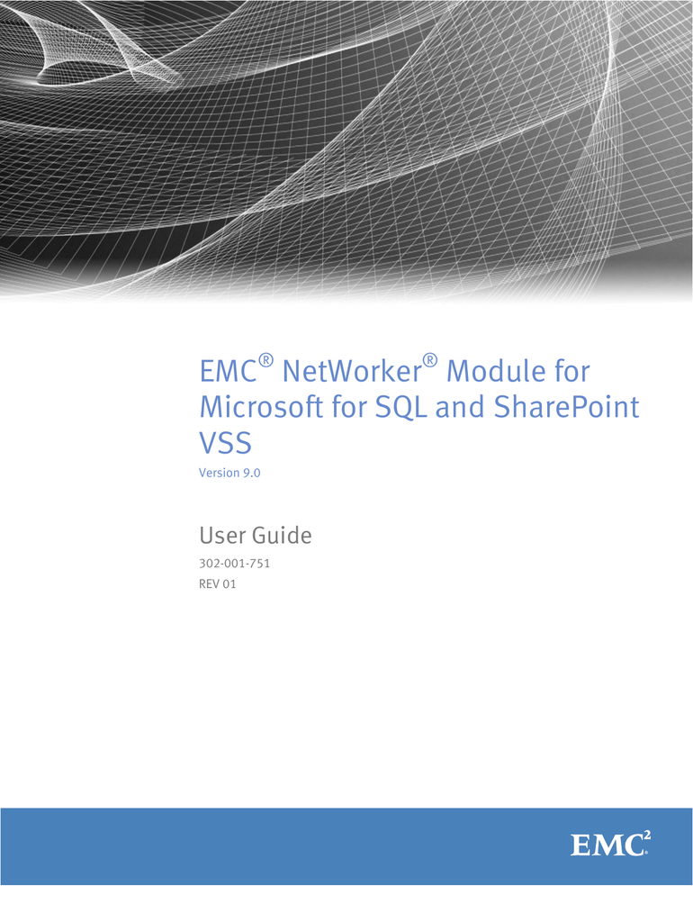 EMC NetWorker Module for Microsoft for SQL and | Manualzz
