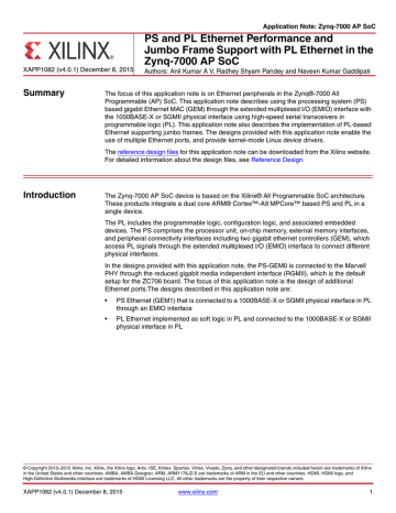 Ethernet Zynq-7000 AP SoC Application Note | Manualzz