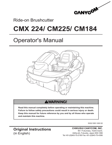 CanyCom CMX 224 Operator's Manual | Manualzz