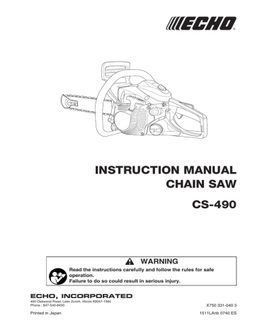 Echo CS-490 manual | Manualzz