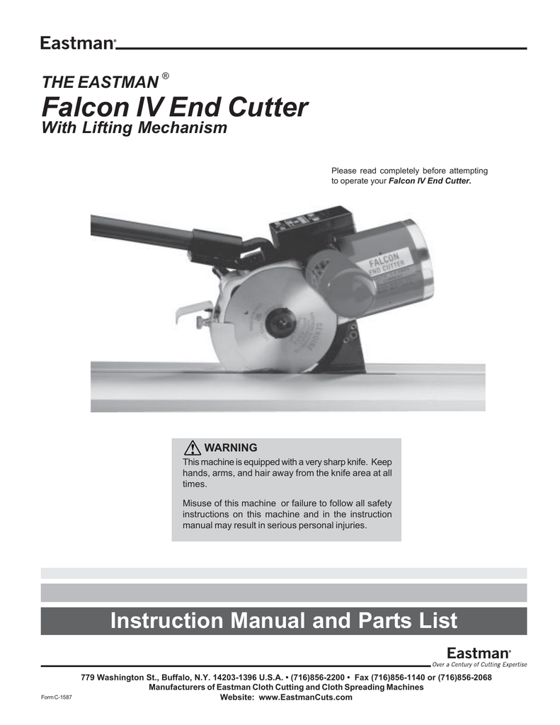 EASTMAN FALCON IV Instruction manual | Manualzz