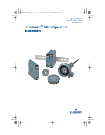 Rosemount 248 Temperature Transmitter Quick Start Guide | Manualzz