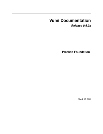 Vumi Documentation | Manualzz