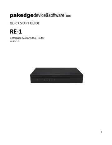 Pakedge Router RE 1 Quick Start Guide | Manualzz