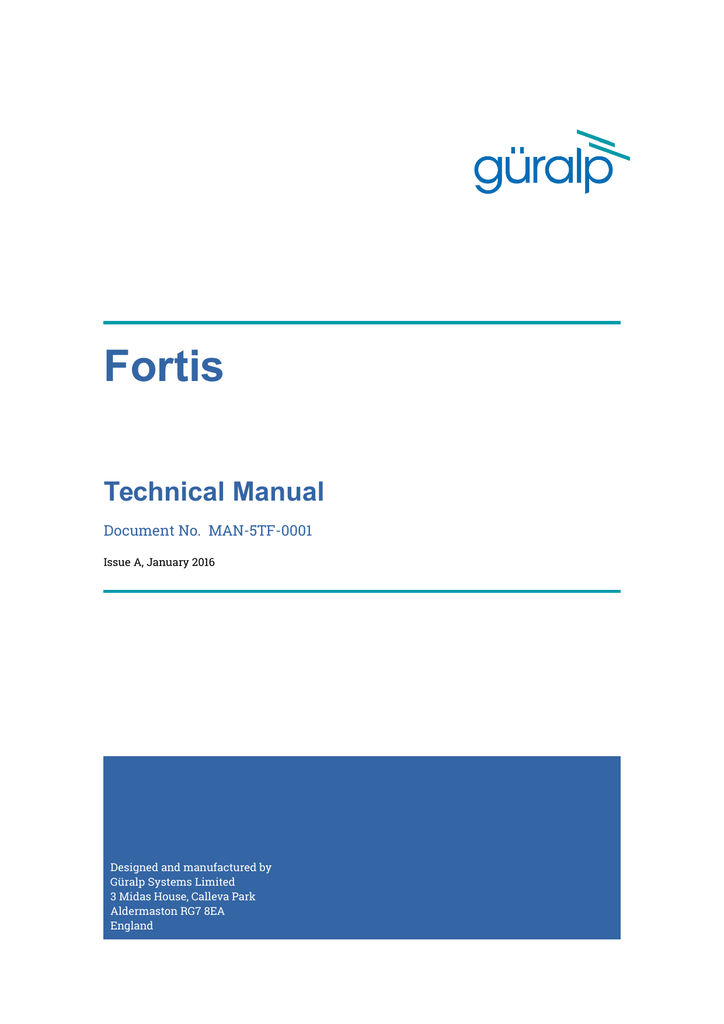 Fortis - Technical Manual | Manualzz