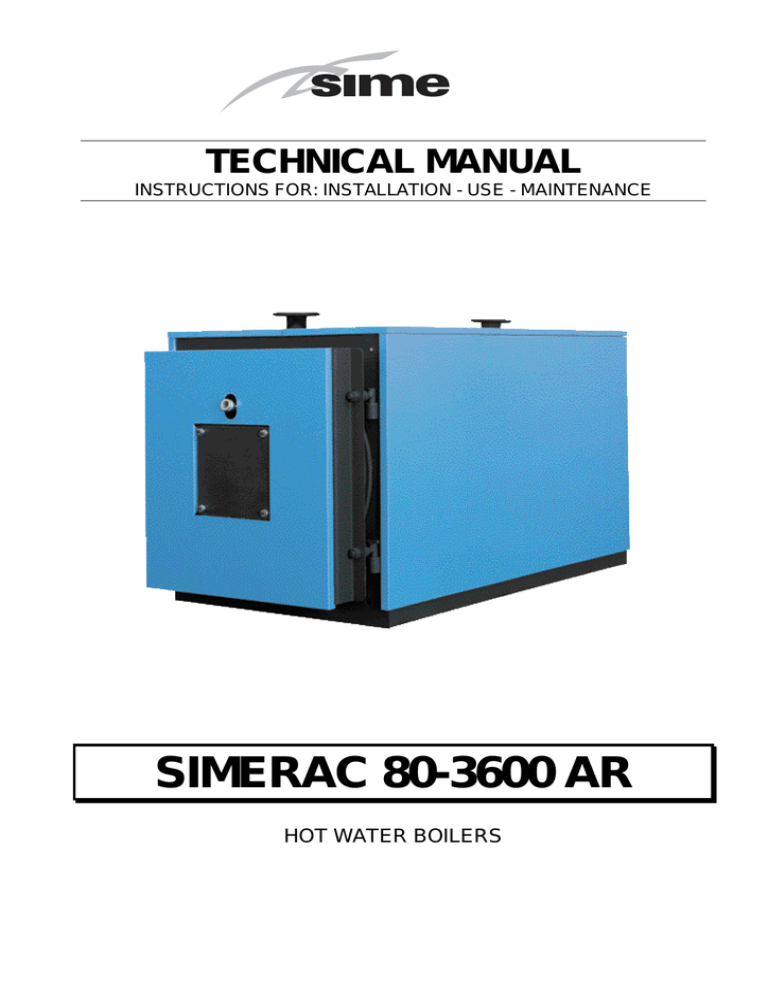 Sime Simerac AR User manual | Manualzz