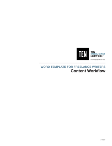 Word Template User Manual | Manualzz