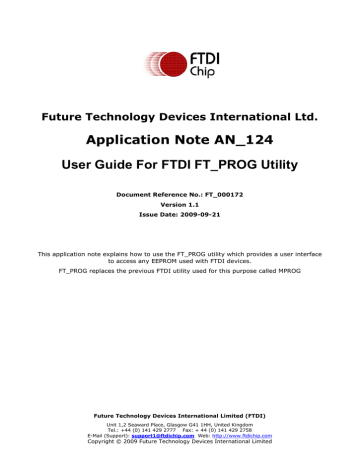FTDI FT_PROG Application Note | Manualzz