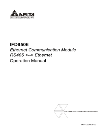 IFD9506 Operation Manual - RS485 to Ethernet Communication Module ...