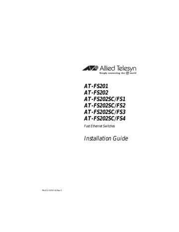 AT-FS201 and AT-FS202 Installation Guide | Manualzz