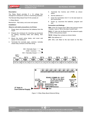 Ampac 8 Way Relay Board External Installation Guide | Manualzz