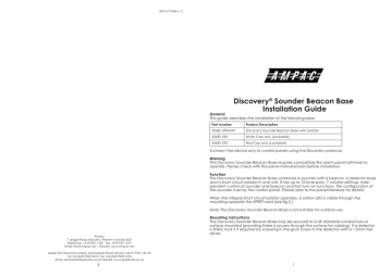 Ampac Discovery Sounder Beacon Base Installation Guide | Manualzz