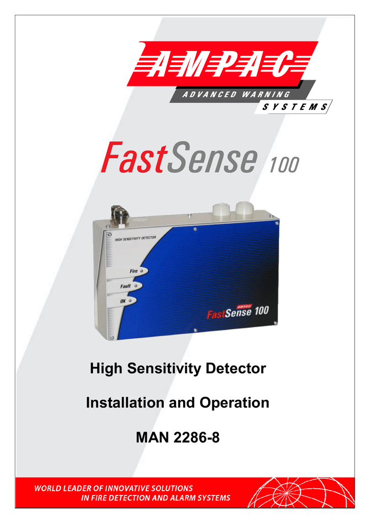 Ampac FastSense 100 Install & Operation Manual | Manualzz