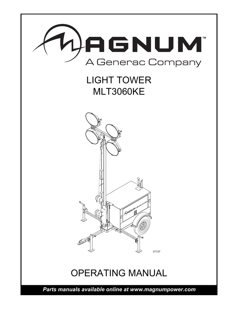 Magnum Light Tower Mlt3060 Parts Manual | Shelly Lighting