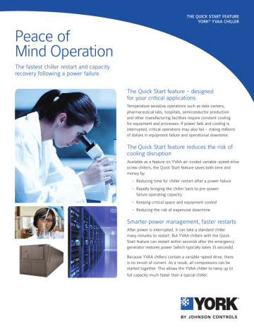 YORK YVAA Variable Speed Drive Screw Chiller Guide | Manualzz